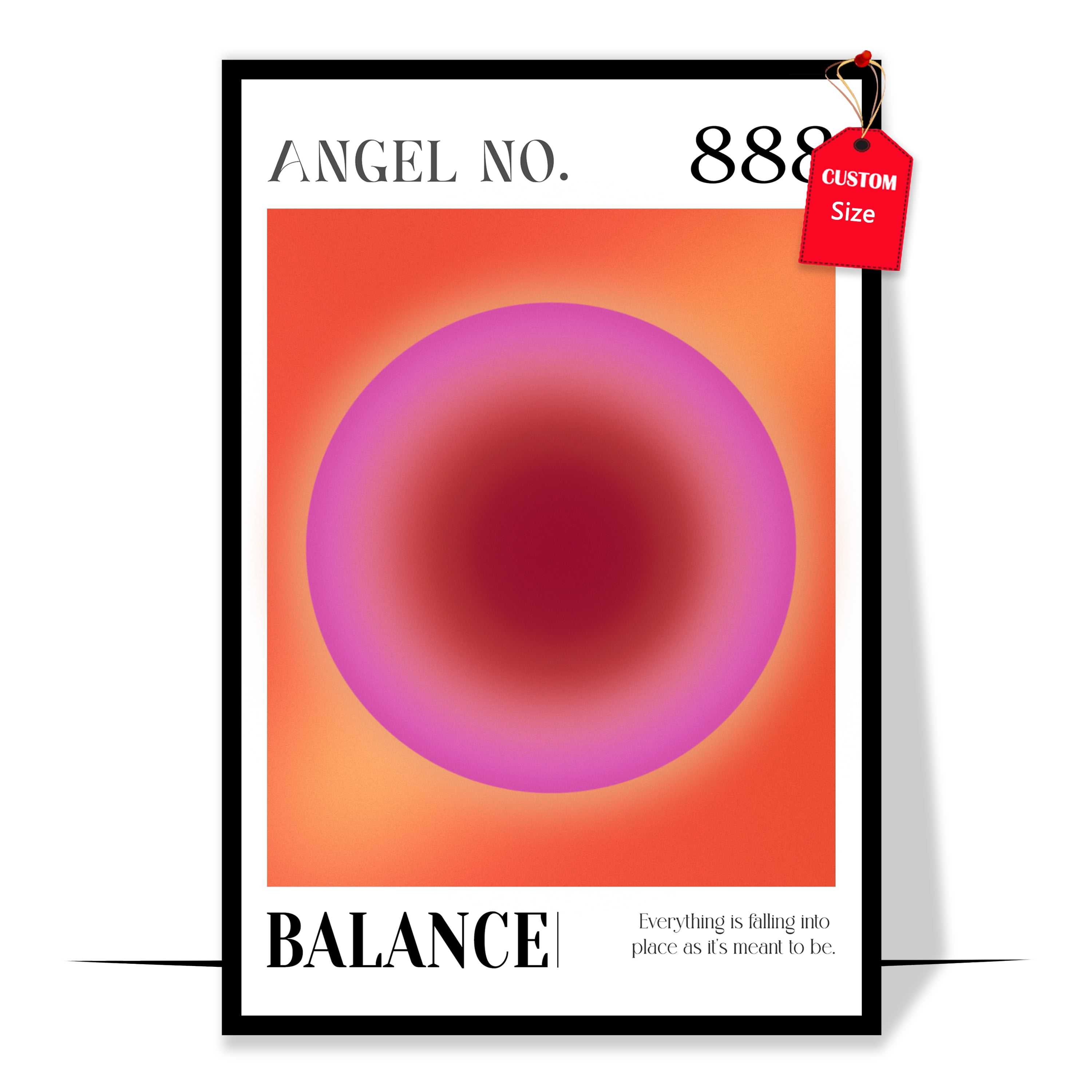 LOLUIS Angel Number Poster, Angel Number Aura Poster, Gradient Angel ...