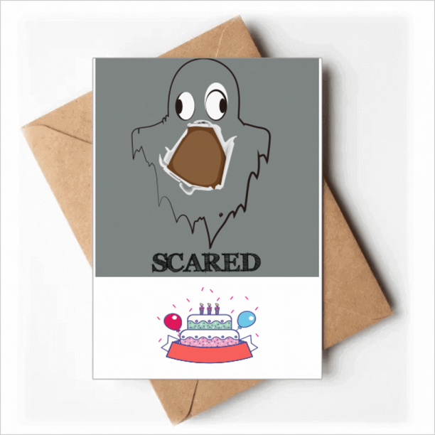 gray scary scared emotion Happy Birthday Greeting Cards Envelopes Blank ...