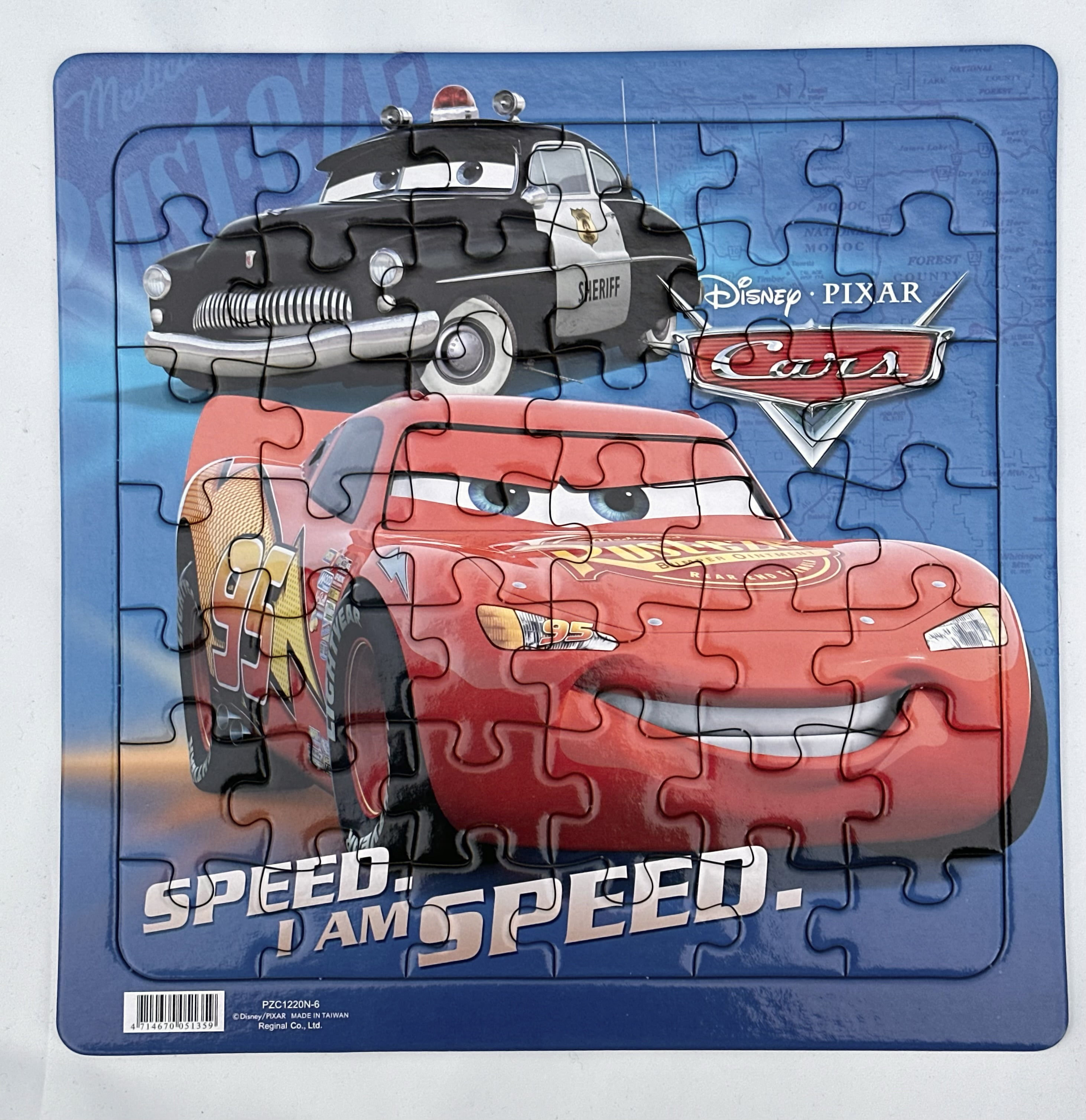 Disney Pixar's Cars Lightning and Sheriff Car Puzzle (42pc) - Mcqueen ...