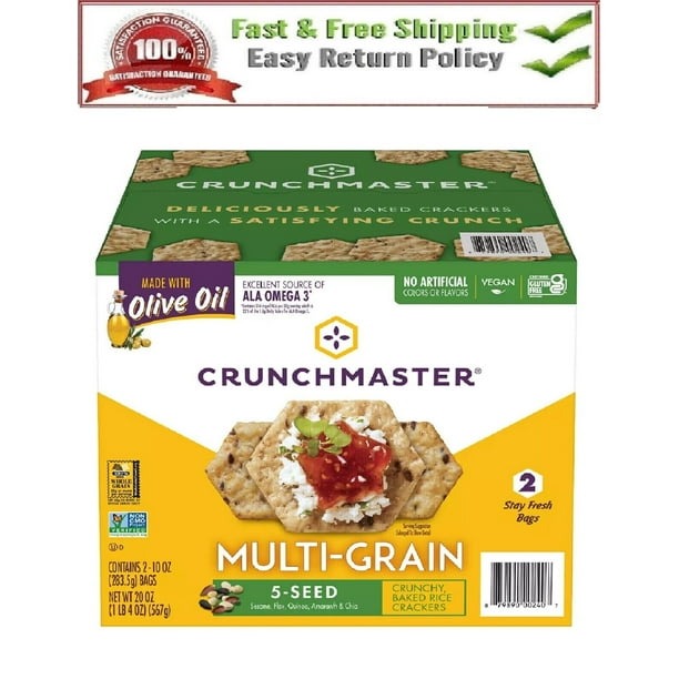 Crunchmaster 5 Seed Multi-Grain Cracker with Olive Oil (10 oz. 2 pk ...