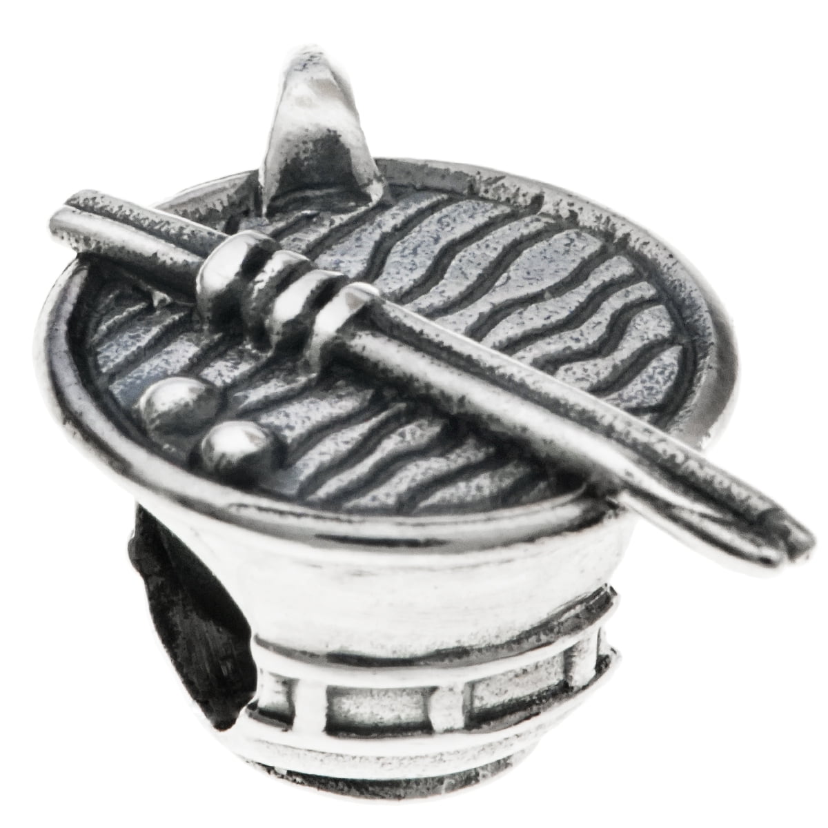 Sterling Silver Chef Noodle Bowl European Style Bead Charm Fits Pandora ...