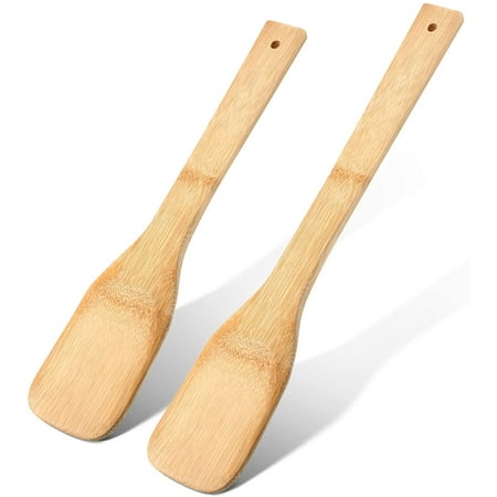 2 Pieces Wooden Stirring Paddles Long Mixing Spatula 23.6 Inch and 17.7 ...