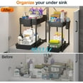 Under Sink Organizer, Bathroom Organizers and Storage, 2 Tier Multi-Use ...