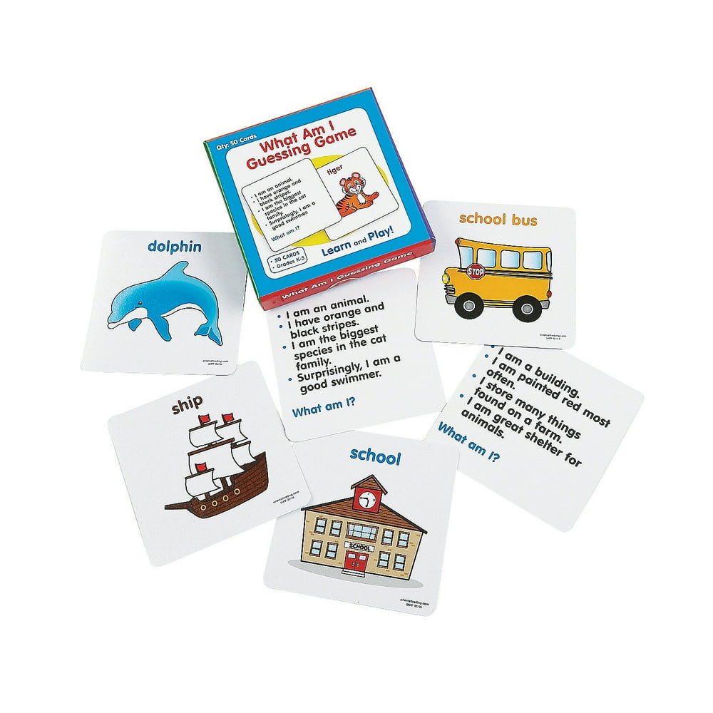 What Am I? Guessing Card Game - Educational - 50 Pieces - Walmart.com ...