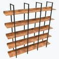 5 Tier Bookcase Home Office Open Bookshelf Brown+Black - Walmart.com