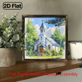 1pc Rustic Farmhouse Country White Church Wood Framed Sign - 12x12 Inch ...