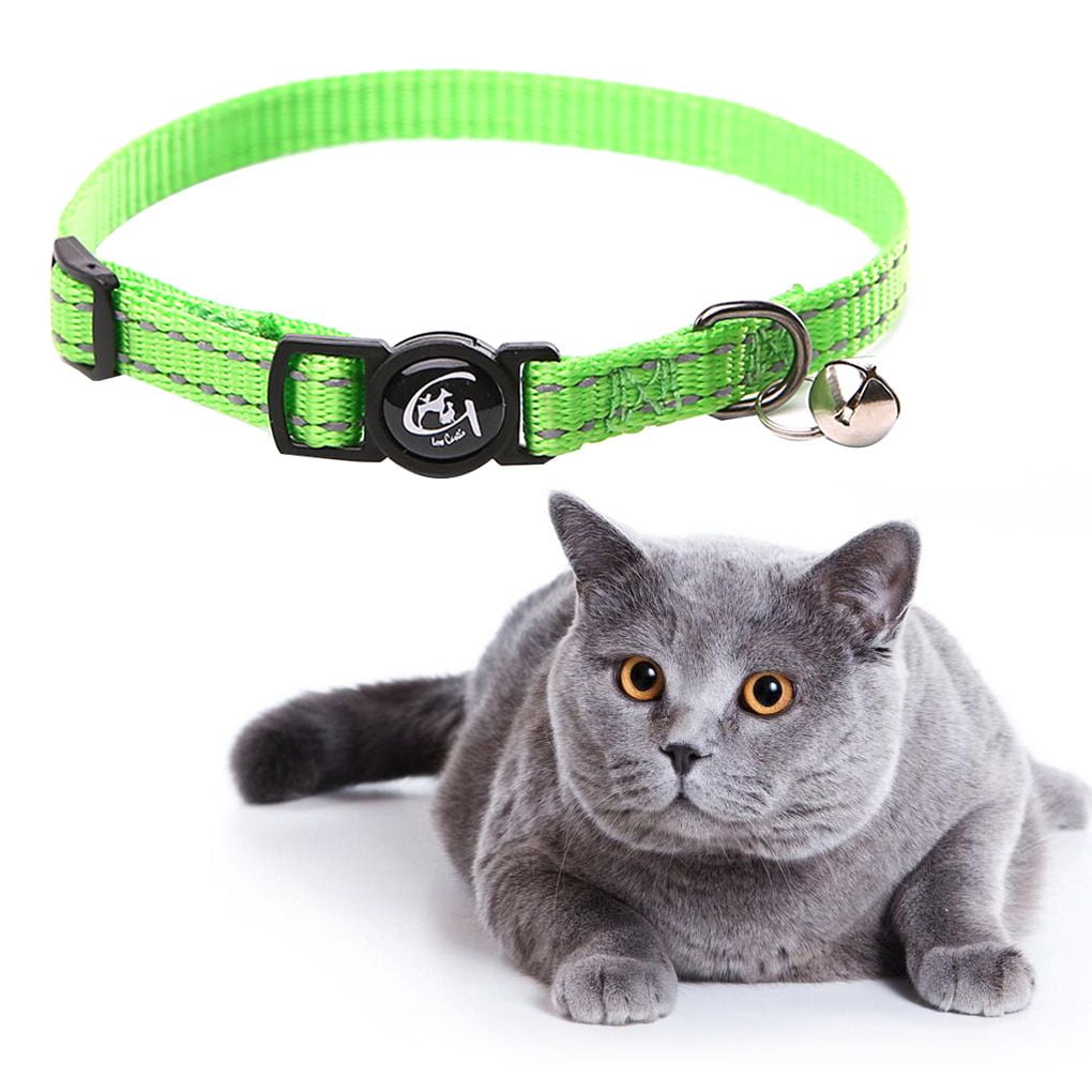 Reflective Cat Collar with Bell Nylon Pet Neck Belt Collar Strip Puppy ...