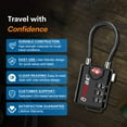 FORGE Travel Padlocks, TSA Approved Combination Baggage Locks, 2 Pack ...