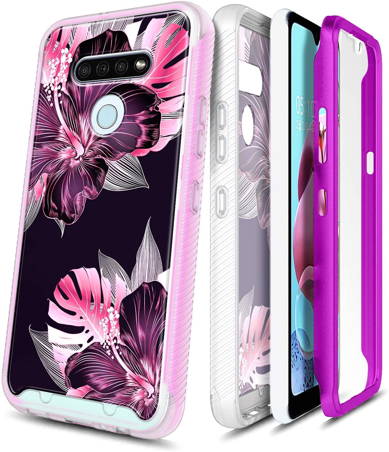 For LG K51 Case, LG Reflect with Built-in Screen Protector, Nagebee ...