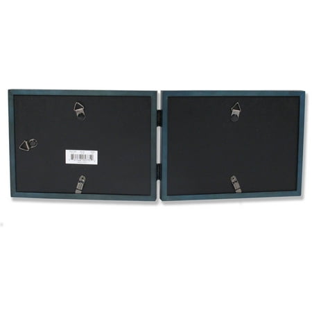 5x7 Hinged Double (Horizontal) Blue Wood Picture Frame - Gallery ...