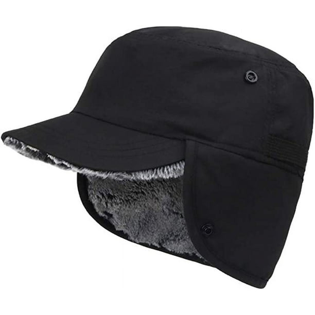 Winter Cap with Foldable Ear Flaps - Fully Lined with Warm Faux Fur ...