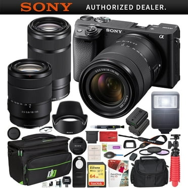 Sony Alpha a6400 Mirrorless Digital Camera with 16-50mm Lens+ 32GB Card, Tripod, Case, and More ...