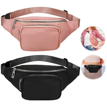 Entchin Fanny Pack for Women Men with 4 Pockets Fabric Waist Pack ...