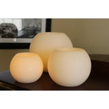 EcoGecko 5 Inch Wax Sphere LED Flameless Candle with 5 Hour Timer ...