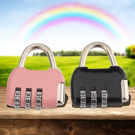 Mini Metal 3 Digits Number Password Luggage Combination Lock Padlock DE ...