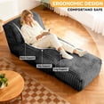 Hommoo Modular Floor Chaise Lounge, Multi-Scene Relaxed Convertible ...
