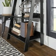 Walker Edison 4-Shelf Wood Leaning Ladder Bookshelf, Black - Walmart.com