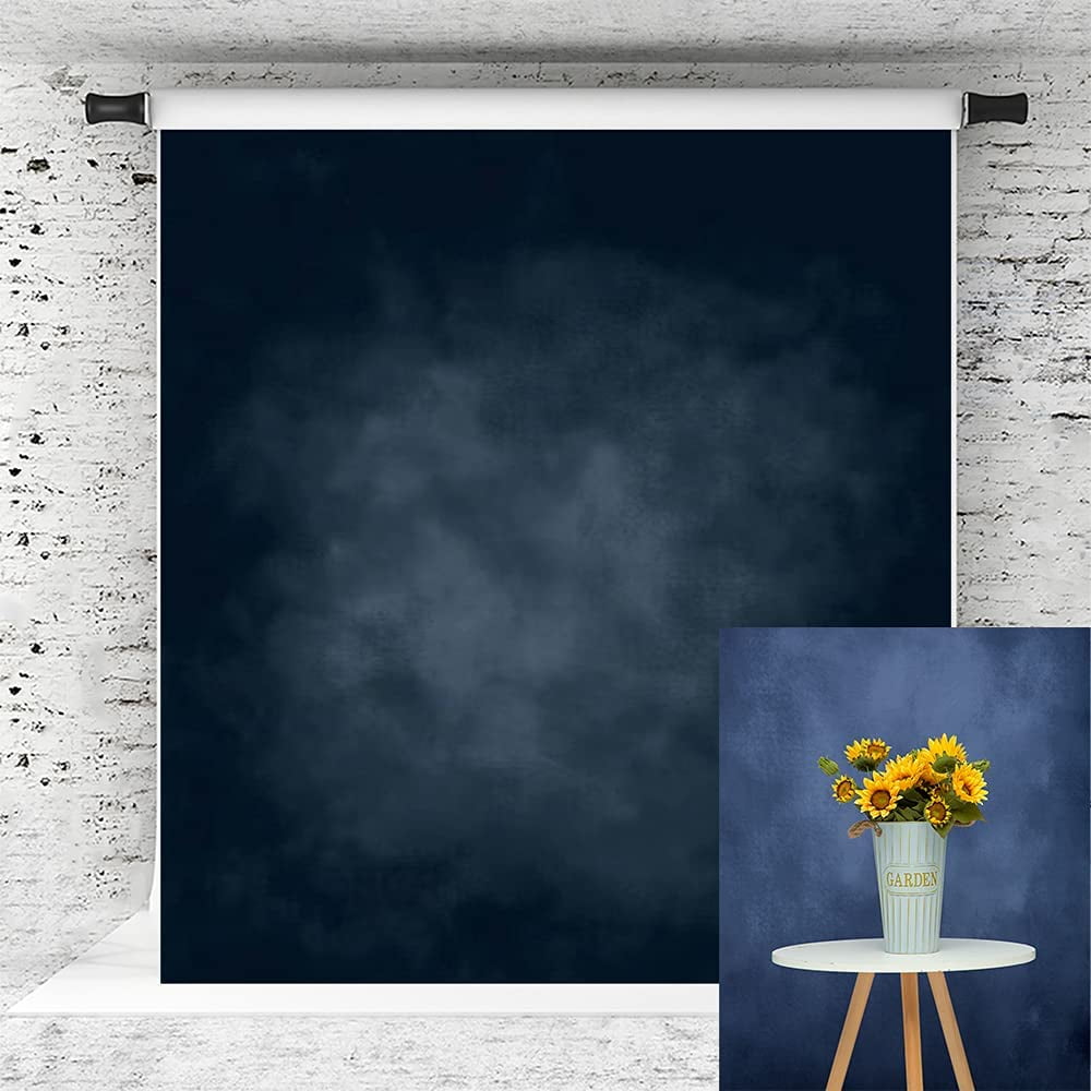 Kate 5x7ft Dark Blue Abstract Backdrops Microfiber Dark Blue Portrait