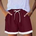 Bxsruta Women's Cotton Linen Drawstring Shorts with Pockets Tassel Trim ...