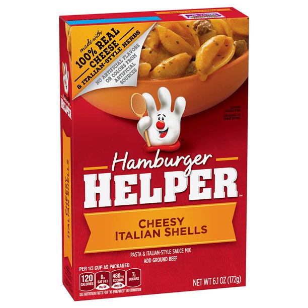 Betty Crocker Hamburger Helper Cheesy Italian Shells 6.1 oz Box (pack ...