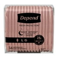 Depend Night Defense Women's Adult Postpartum Incontinence Underwear, L ...