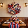 13.7In Garland Patriotic Red White and Blue Decor for Independence Day ...