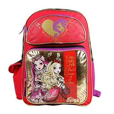 Monster High Backpack: Mattel 16" Full Size: Black with Pink Straps ...