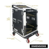 Sound Town 14U PA DJ Rack/Road Case with 11U Slant Mixer Top, 20 ...