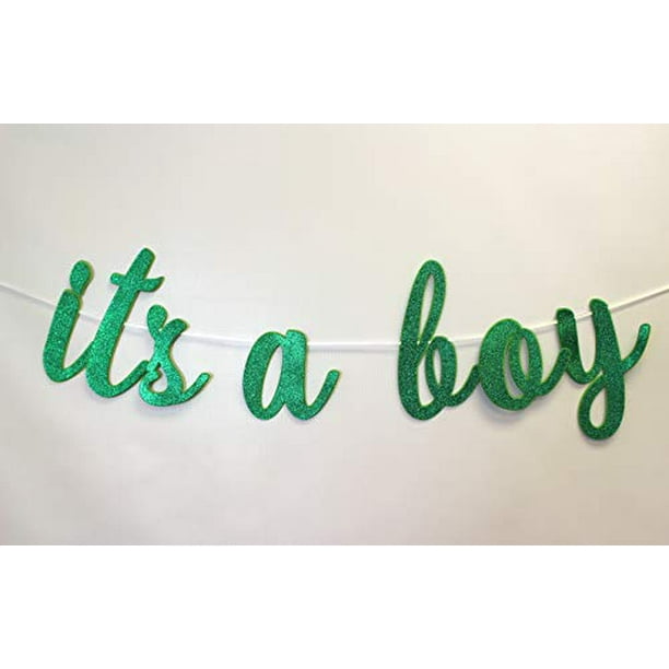 All About Details It's A Boy Cursive Banner, 1set, Baby Shower Party ...