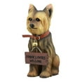 Yorkie Dog Garden Statue 12.5"H Yorkshire Terrier Welcome Figurine ...