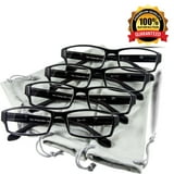 Reading Glasses +3.75 | 4 Pack of Readers for Men and Women | Black ...