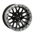 System 3 SB-9 Bdlk 15" Wheels Gloss Bk 33" RC500S Sticky Tires Polaris ...