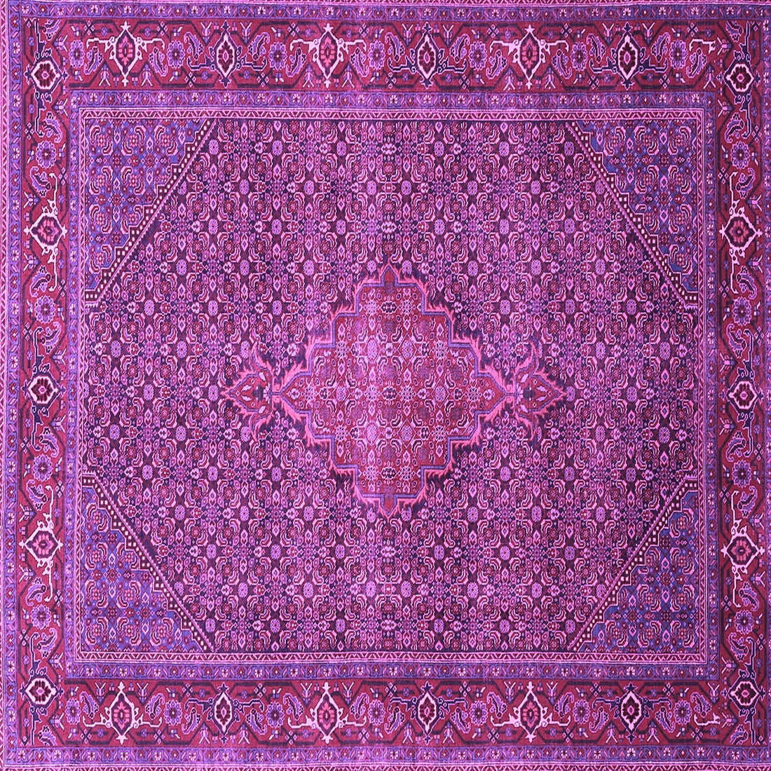 Ahgly Company Indoor Square Persian Purple Traditional Area Rugs, 5 ...