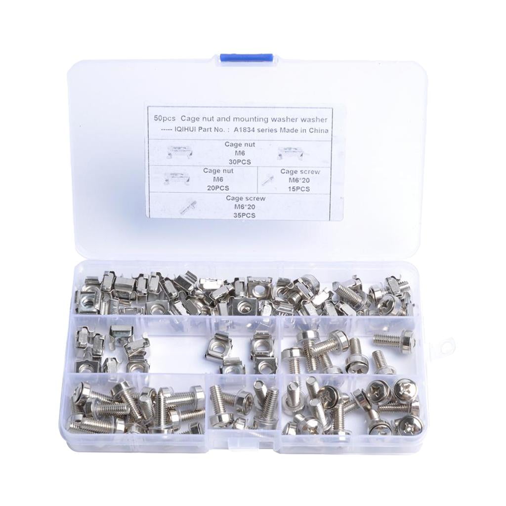 Tornillos para rack Soledad Paquete de 50 M6 de 20 mm Tuercas M6 ...