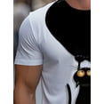 Adult 3D printed polyester fiber T-shirt, black cat pattern design ...