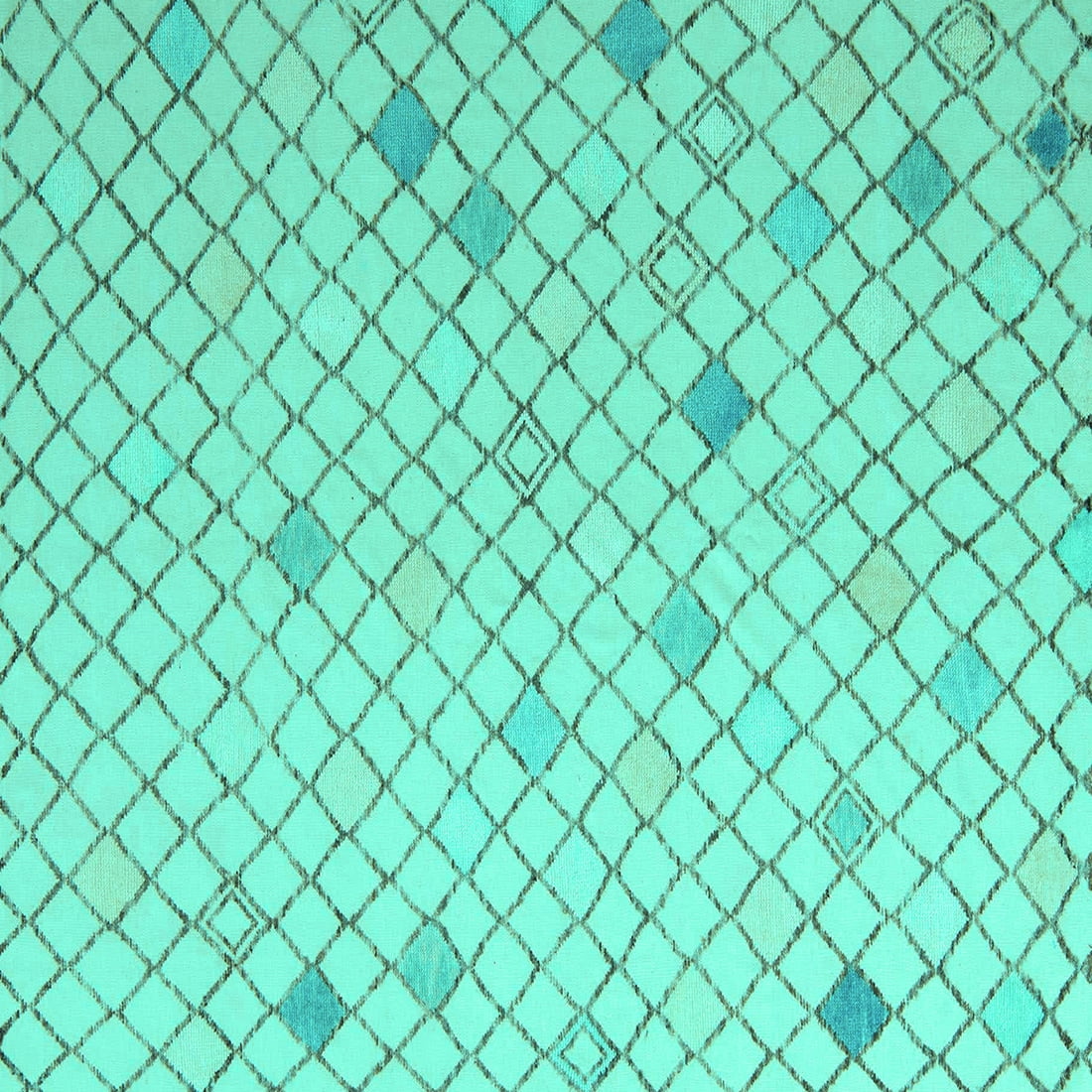 Ahgly Company Indoor Square Solid Turquoise Blue Modern Area Rugs, 6 ...