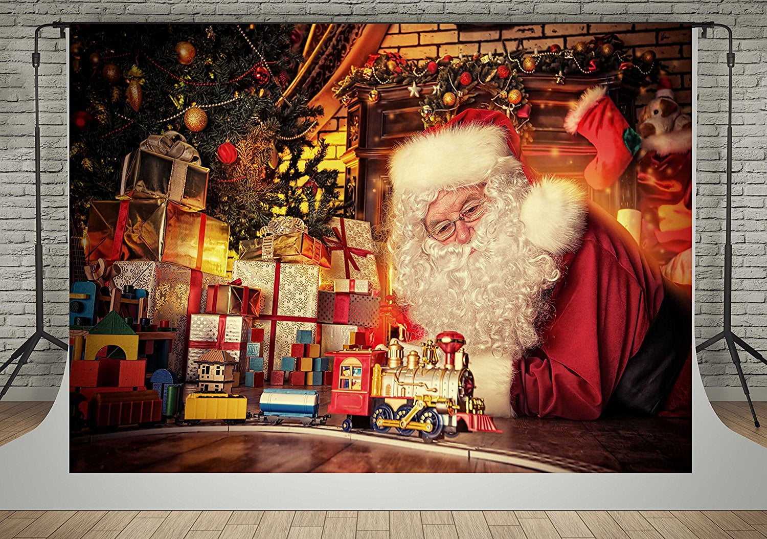 MOHome 5x7ft Santa Claus Photography Backgrounds Christmas Gift ...