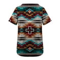 Western Aztec Ethnic Diamond Print Shirt for Women Aztec Geometric ...