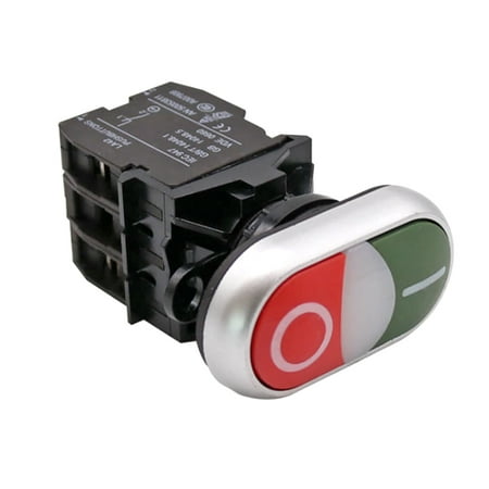 babydream1 Dual Keys Start Stop Switch with Lamp Dustproof Reset Push ...