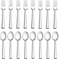 TYHREF-16-Piece Forks and Spoons Silverware Set, 8 Dessert Forks (6.7 ...