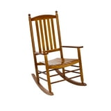 Jack Post Knollwood Solid Wood Outdoor Porch Rocking Chair in Natural ...