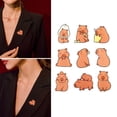 ANXPTIME Set of 9 Capybara Acrylic Pins Cartoon Badge Lightweight Bag ...