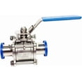 304 SS 3-PC 1.5in Tri Clamp Full Port Ball Valve 19-32mm for Homebrew ...