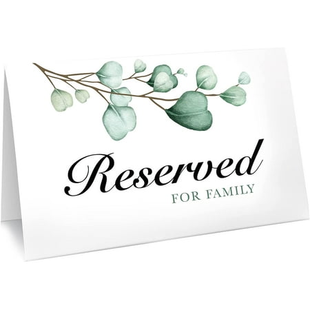 Reserved Table Signs, Pack of 25 Reserved Signs for Family, Reserved ...