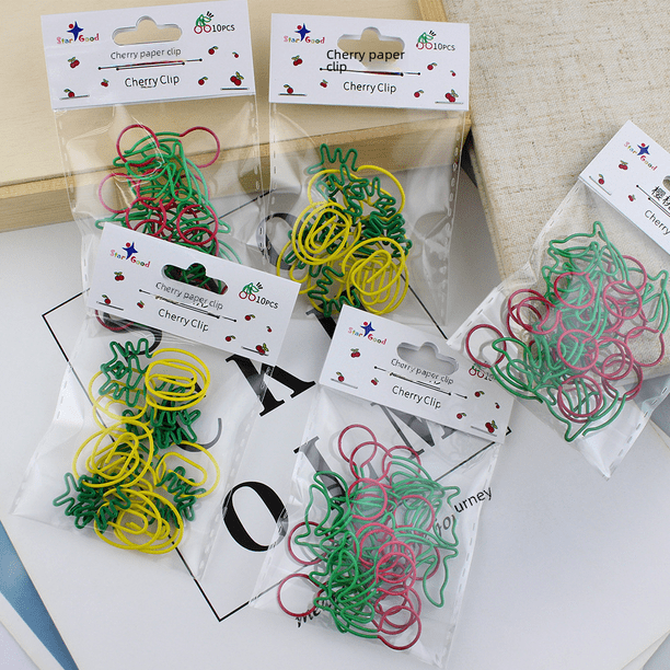 Plastic packing classification Cherry paper clip two-color plastic Bill ...