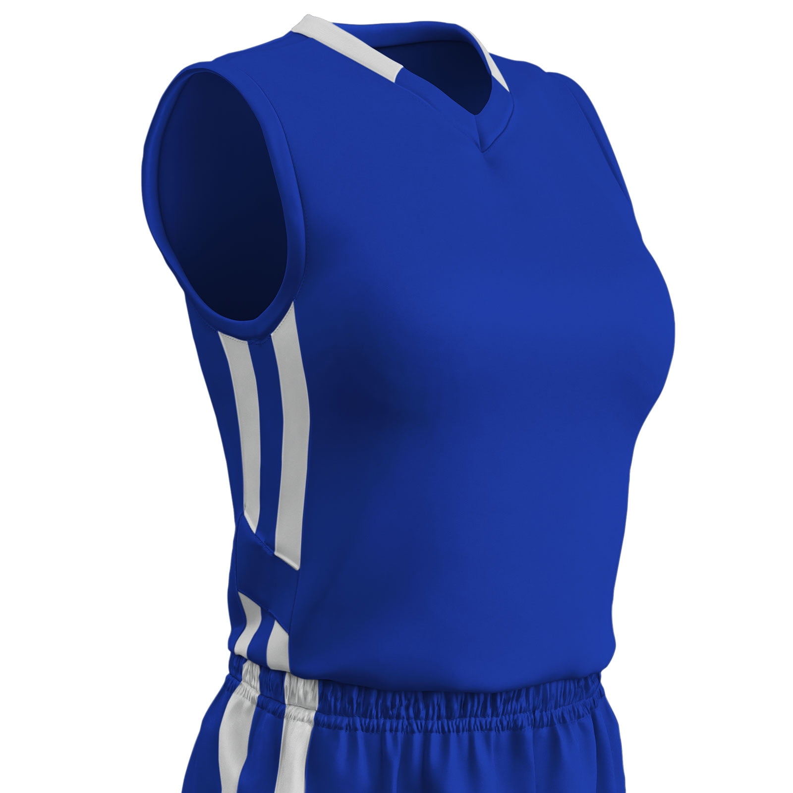 Muscle Basketball Jersey, Women's X-Large, Royal with White Highlights ...