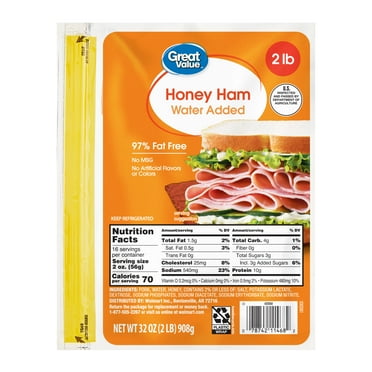 Great Value Cooked Ham, 16 oz - Walmart.com
