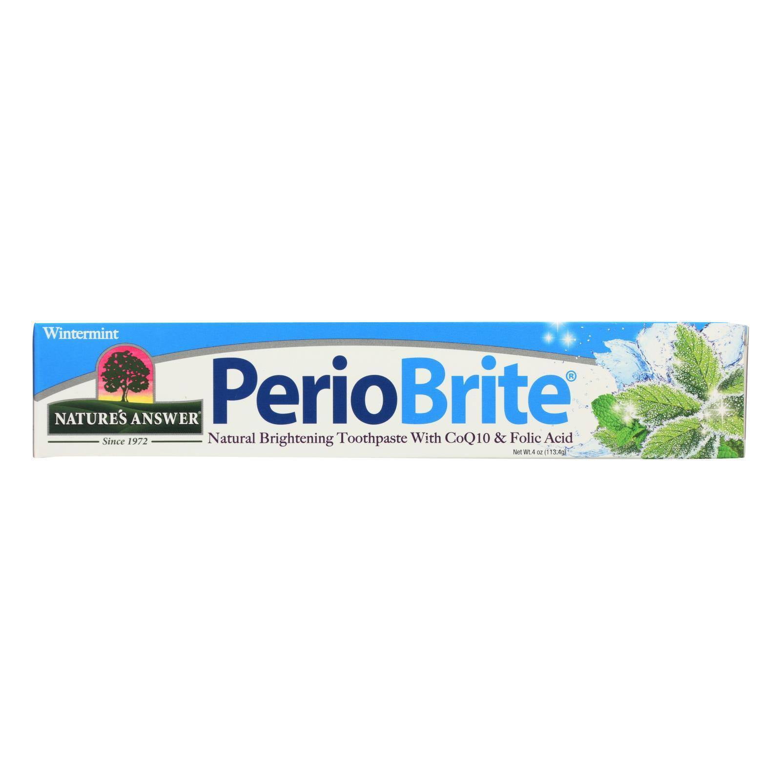Nature's Answer Periobrite Wintermint Natural Brightening Toothpaste ...