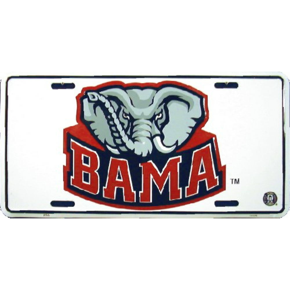 BAMA (Univ. Of Alabama) embossed metal auto tag - Walmart.com - Walmart.com