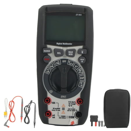 DC/AC Tester Meter, 6000 Counts Multimeter IP67 Waterproof Grade AC And ...